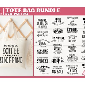 Funny Tote Bag SVG Bundle, Shopping Bag SVG Bundle, Mega Svg Bundle ...