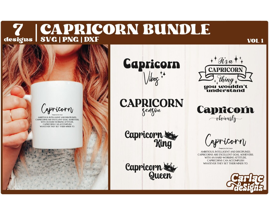 Capricorn SVG Bundle | Zodiac Definition Svg Bundle | Zodiac Svg Bundle | Zodiac Cut Files for ...