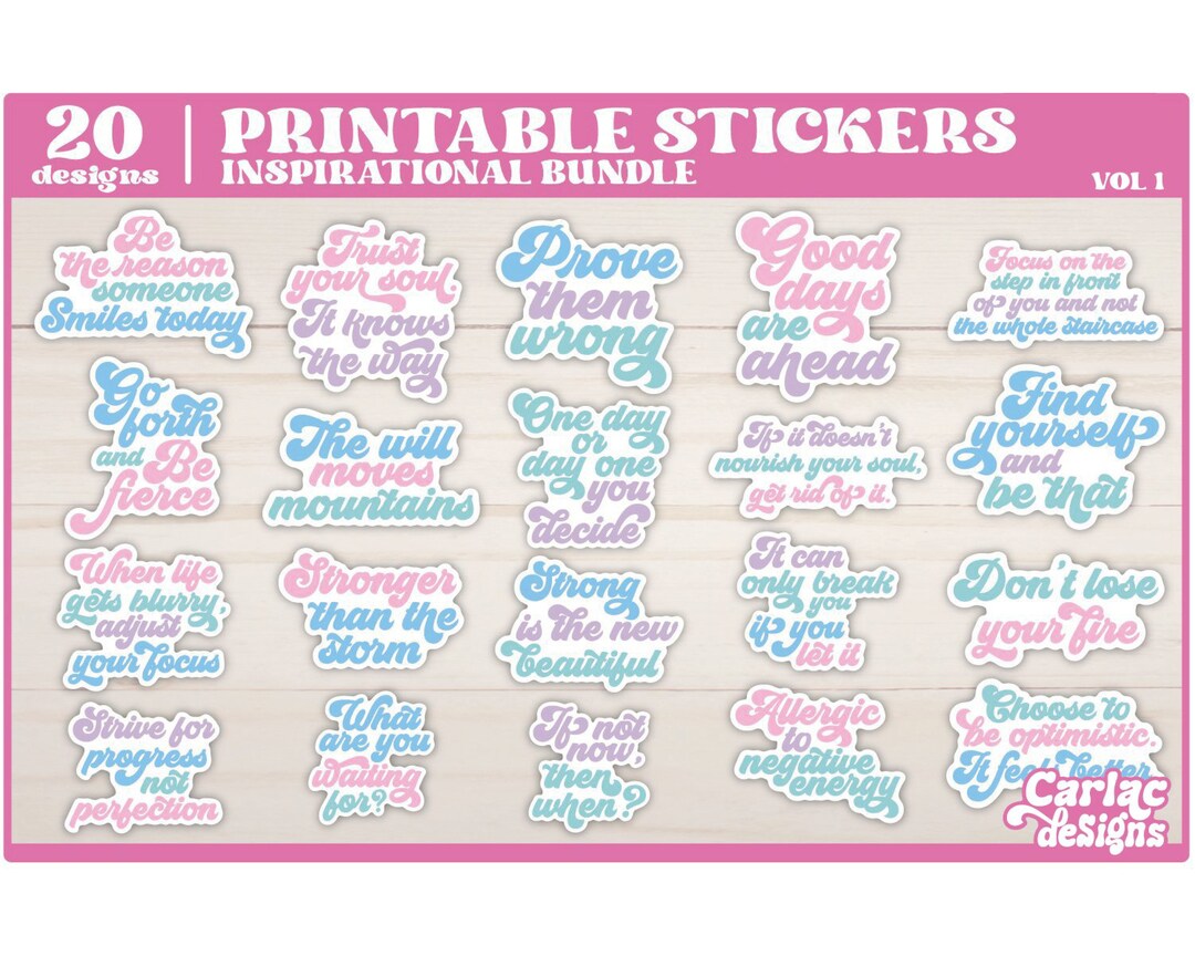Motivational Stickers | Inspirational Stickers | Manifestation Stickers ...