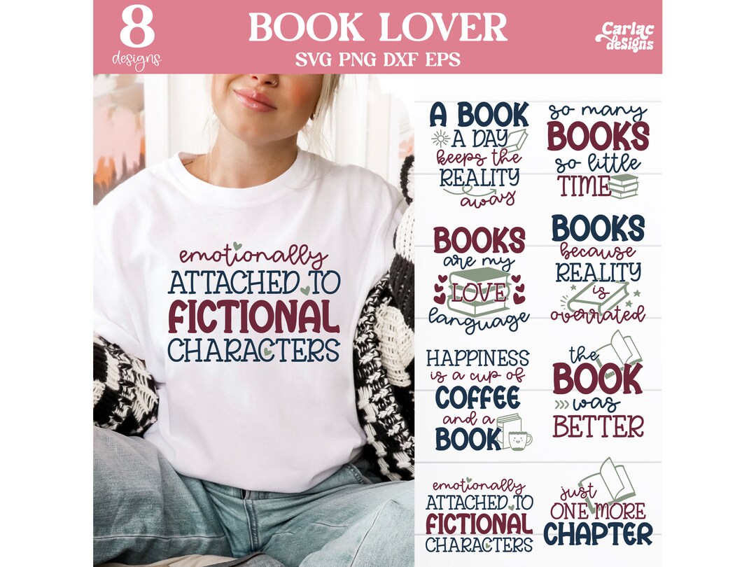 Book Lover SVG Bundle, Reading SVG Bundle, Books Svg, Reading ...