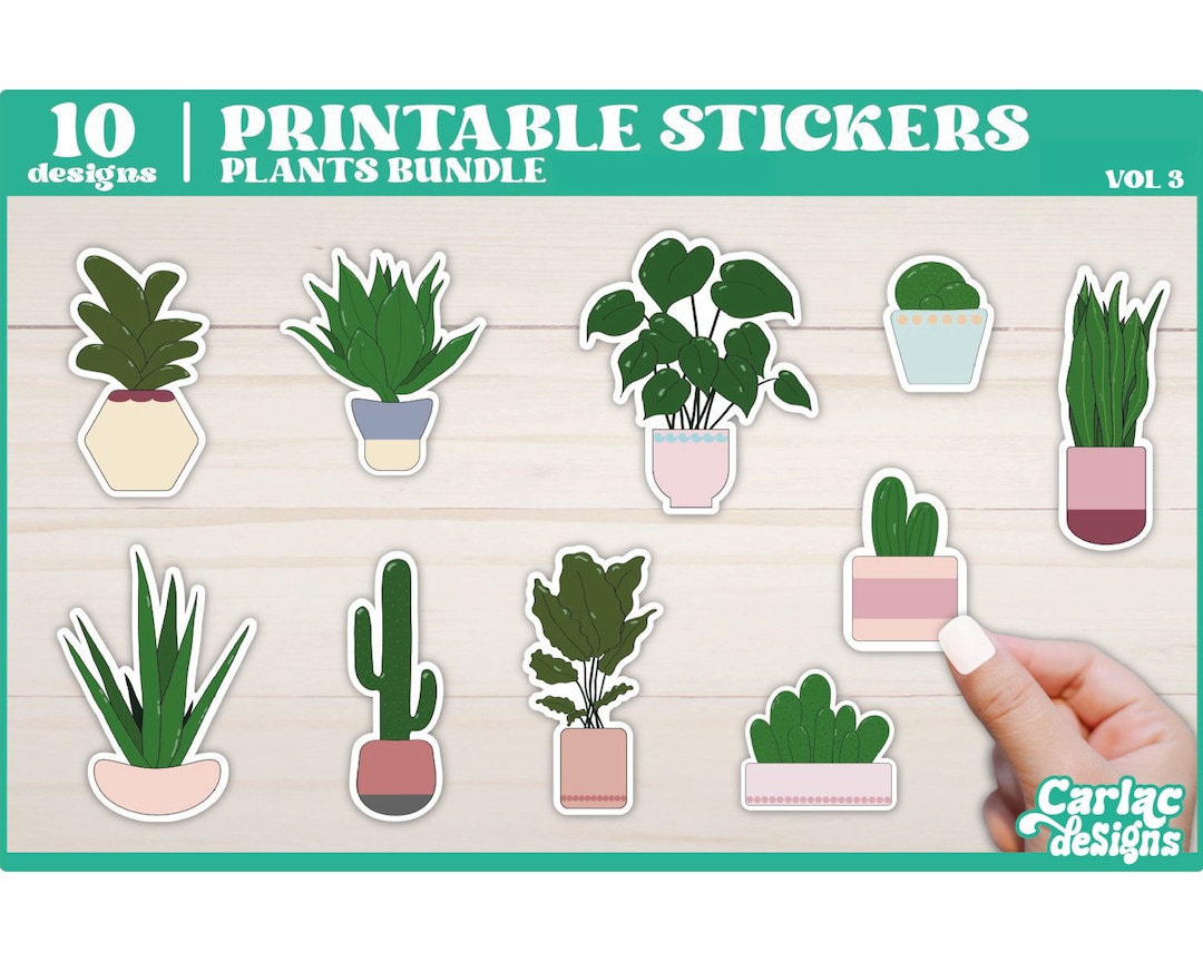 Funny Plant Stickers | Packaging Sticker Bundle | Plant Lover Stickers ...