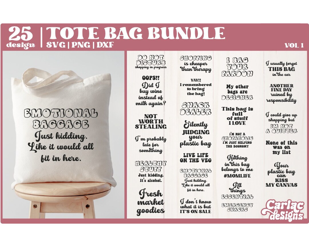 Funny Tote Bag SVG Bundle, Shopping Bag SVG Bundle, Mega Svg Bundle ...