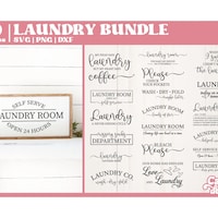SVG CUT FILE - Laundry - Cut File Only - Hollow or Filled in Font ...