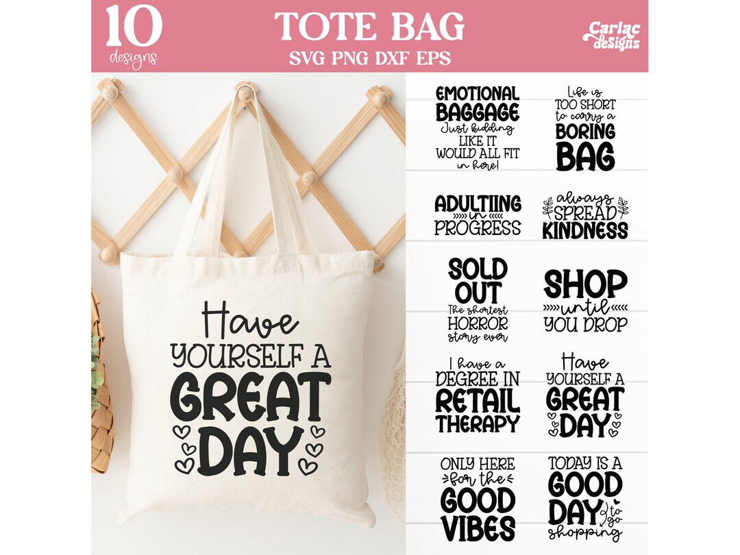 Funny Tote Bag SVG Bundle, Shopping Bag SVG Bundle, Mega Svg Bundle ...