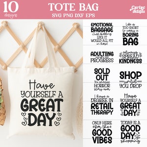 Funny Tote Bag SVG Bundle, Shopping Bag SVG Bundle, Mega Svg Bundle ...