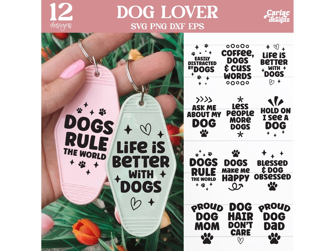 Dogs Motel Keychain SVG Bundle, Dogs SVG, Dogs Keychain SVG, Cut Files ...