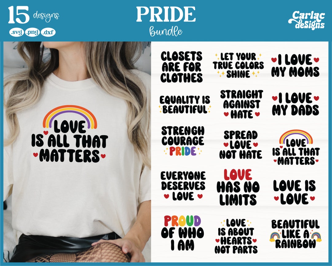 Pride SVG Bundle, Pride Month SVG Bundle, LGBTQ Svg, Pride Sublimation ...
