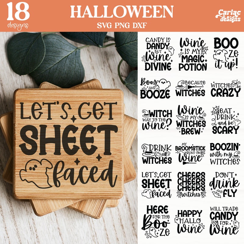Funny Halloween Coasters - Etsy