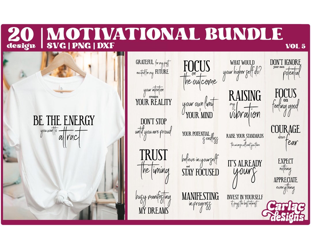 Motivational SVG Bundle | Inspirational SVG Bundle | Manifesting SVG ...