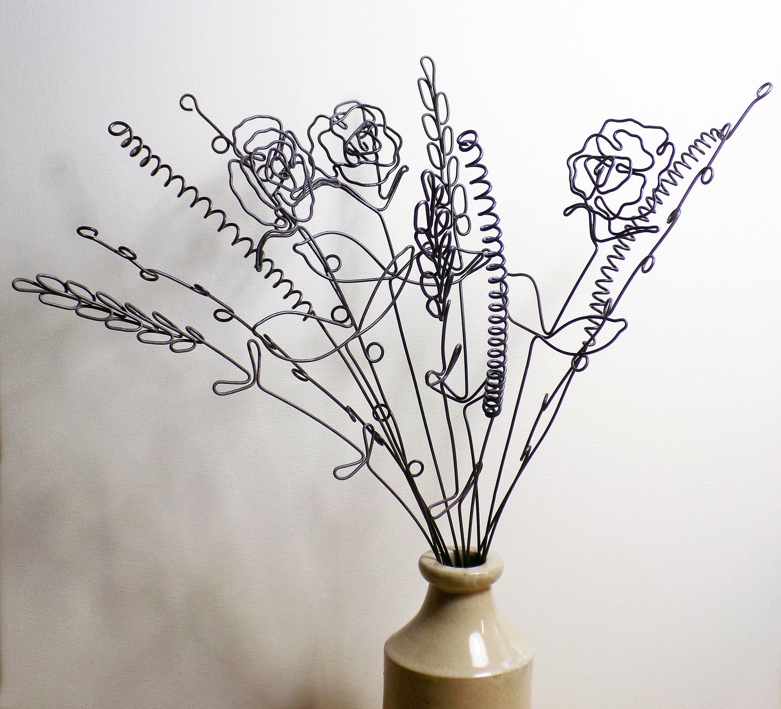 Everlasting Flowers Wire Flowers roses Lavenders - Etsy