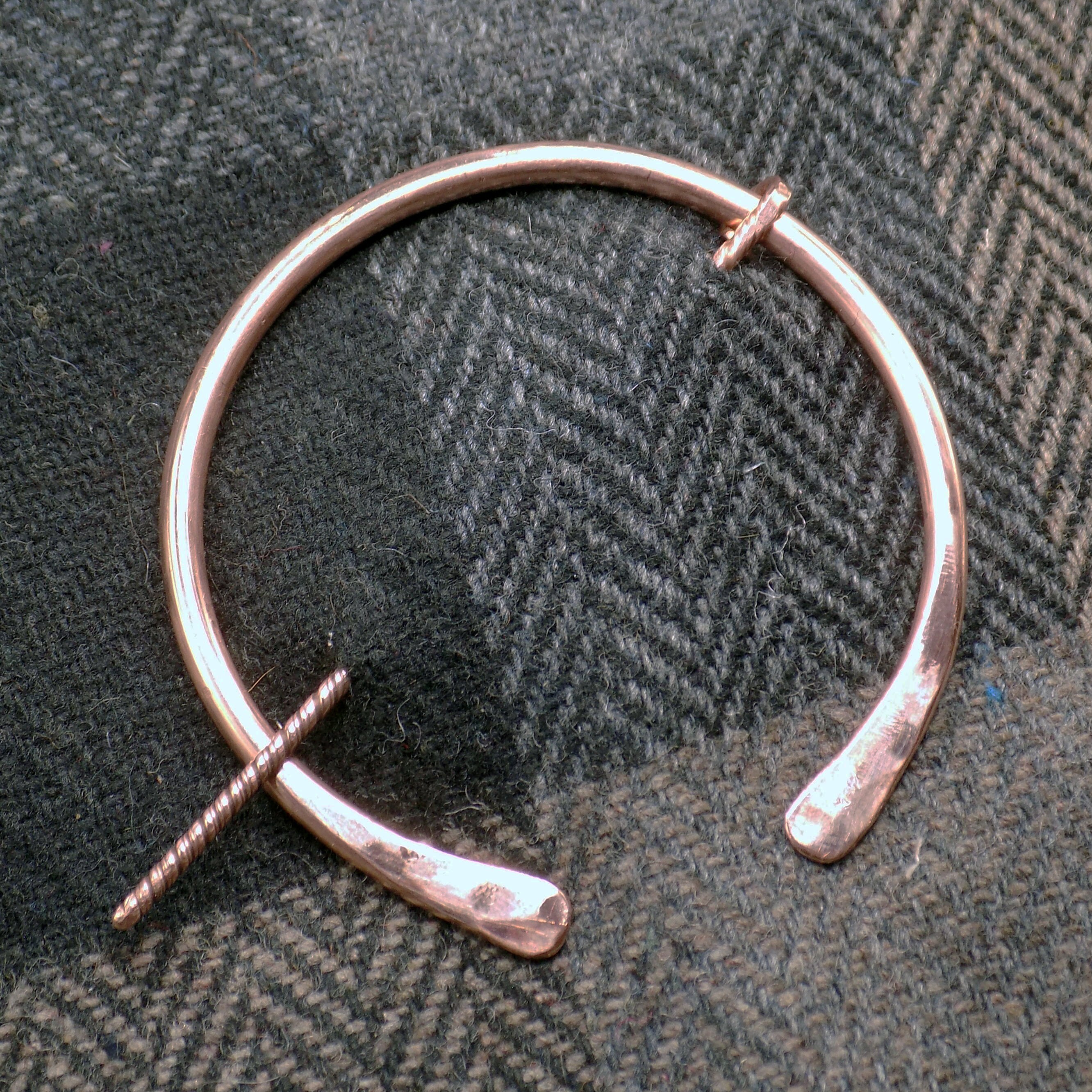 Copper Penannular Celtic Style Shawl/scarf Fastener Celtic/irish ...
