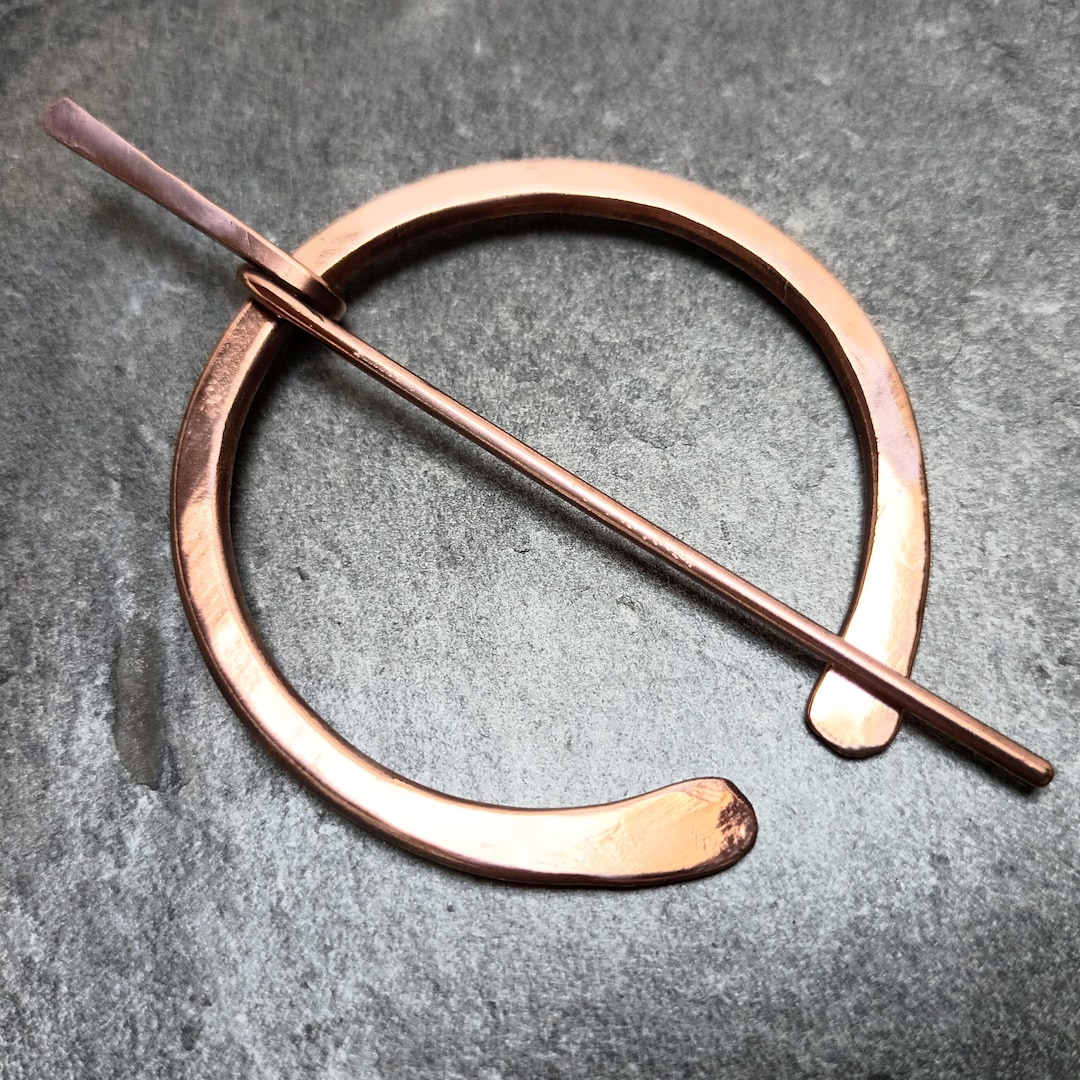 Solid Copper Celtic Style Shawl/scarf Fastener - Celtic/irish/scottish ...