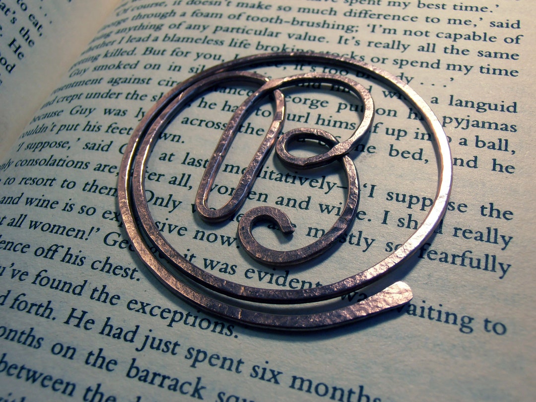 Personalised Bookmarks Initials Hand Forged Solid Copper Heavy Gauge ...