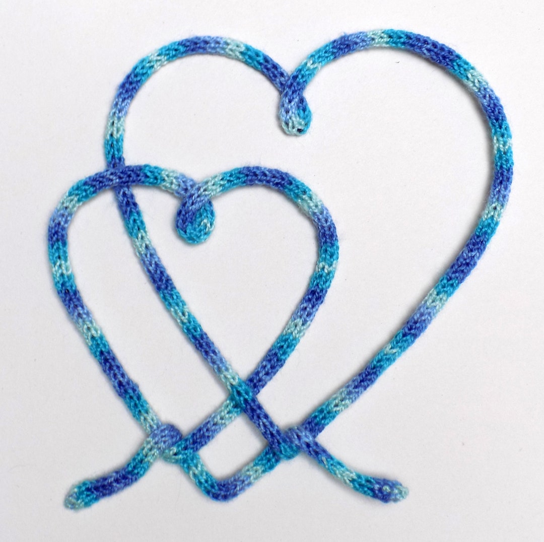 Knitted Words & Shapes Double Heart Wall Decor, Child's Room, Living ...