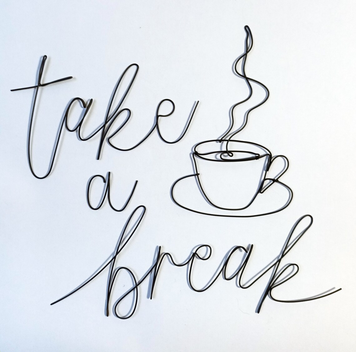 Take a Break Wire Wall Art Iron Wire Wall Decoration With or - Etsy