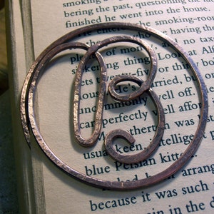 Personalised Bookmarks Initials Hand Forged Solid Copper Heavy Gauge ...