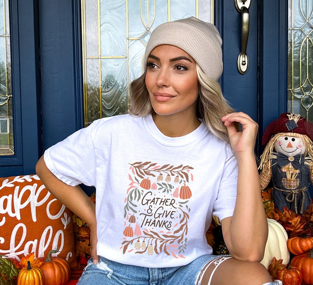 DTF Transfer Print Thanksgiving Vibes 013 Gather & Give Thanks DTF ...