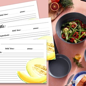 Printable Recipe Cards Recipes Template Illustrated Templett Instant ...