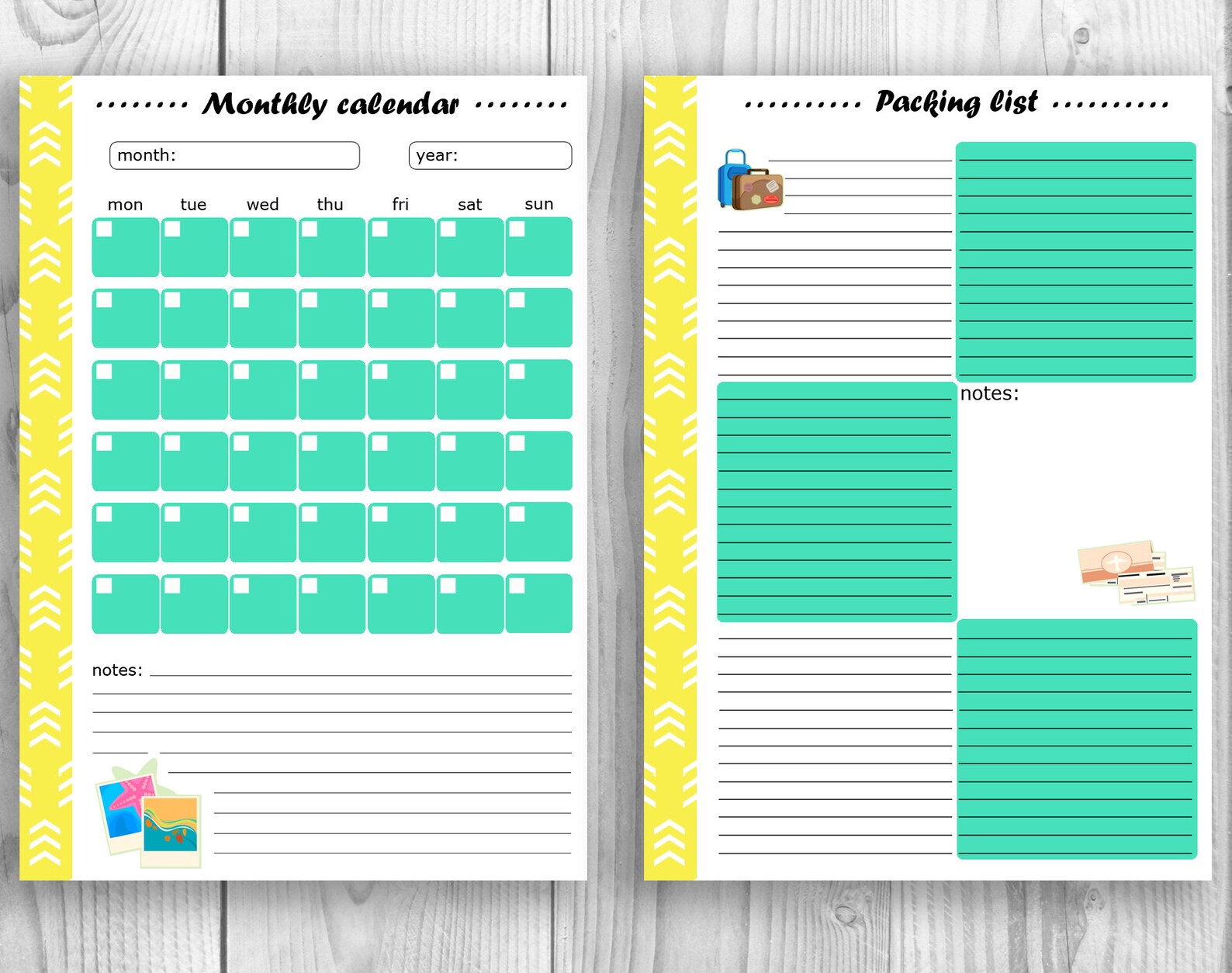 TRAVEL Trip PLANNER Vacation Printable Trip Organizer Daily Itinerary ...