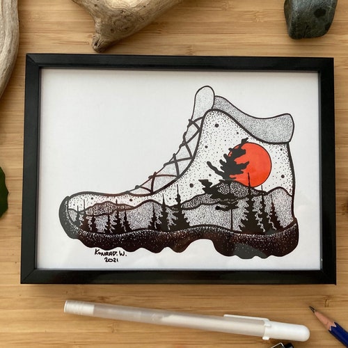 Camping Lantern Pen and Ink PRINT - Etsy Canada