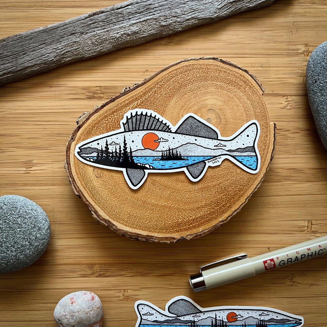 Walleye - STICKER - Etsy