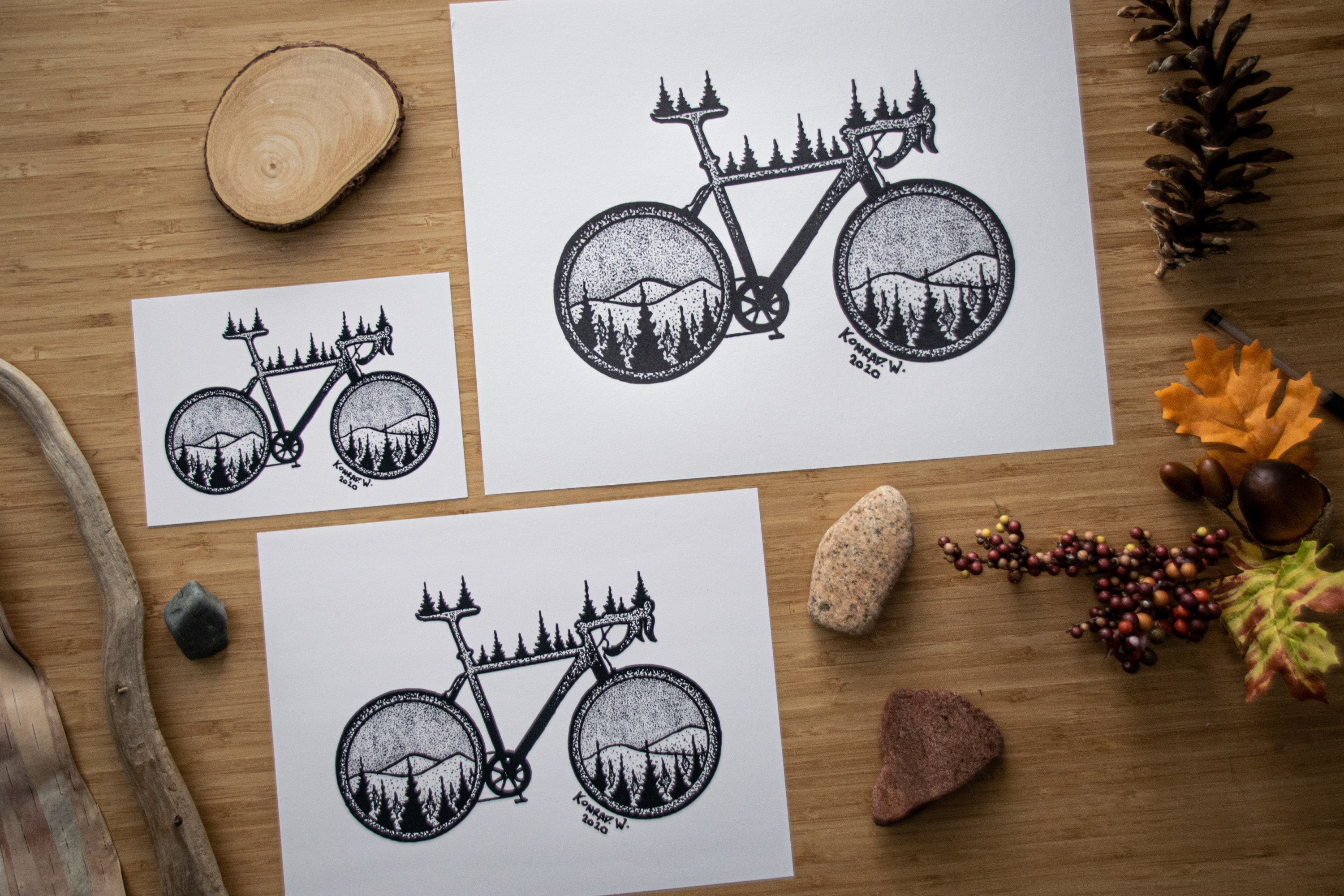 Road Bike Pen and Ink PRINT - Etsy Canada