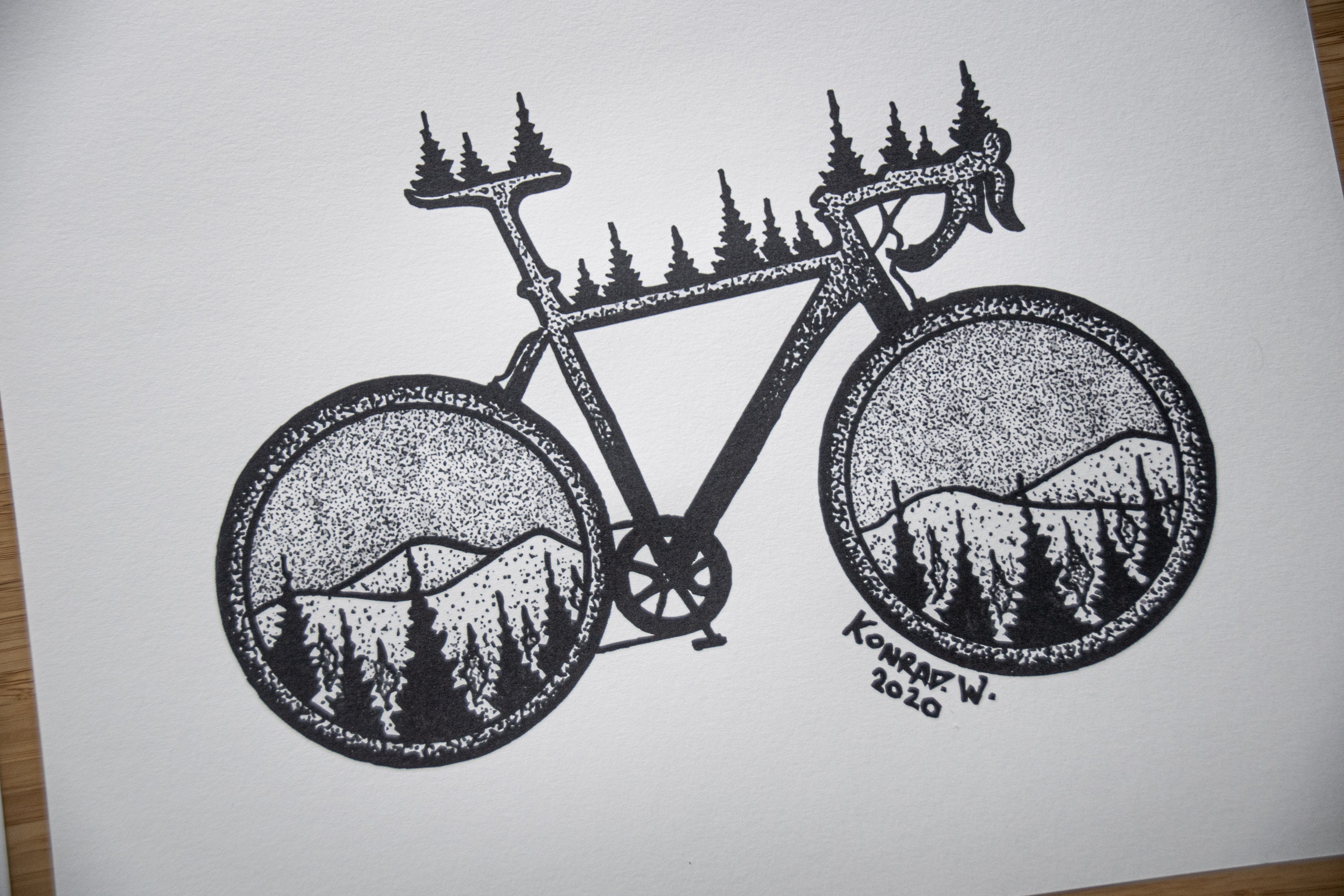 Road Bike Pen and Ink PRINT - Etsy Canada