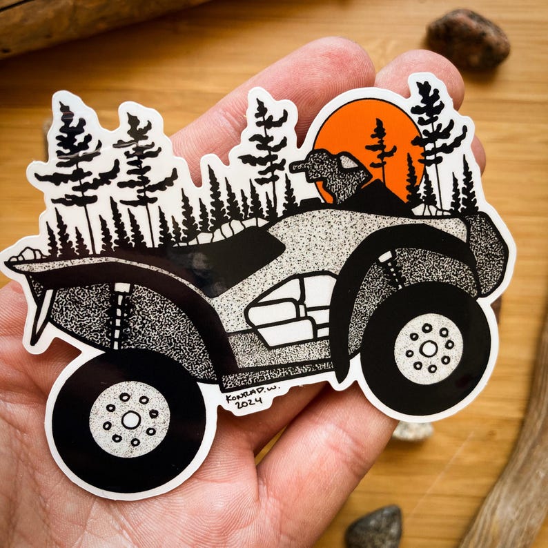 ATV Vinyl Sticker - Indoor/outdoor Decal - Etsy