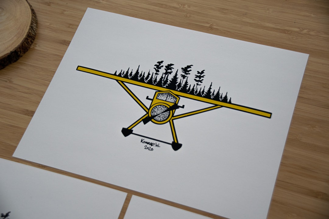 Bush Plane - Pen and Ink PRINT - Etsy