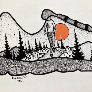 Hardloopschoen: pen en inkt PRINT - Etsy Nederland