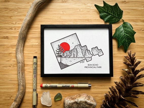 Bon Echo Provincial Park Pen and Ink PRINT - Etsy