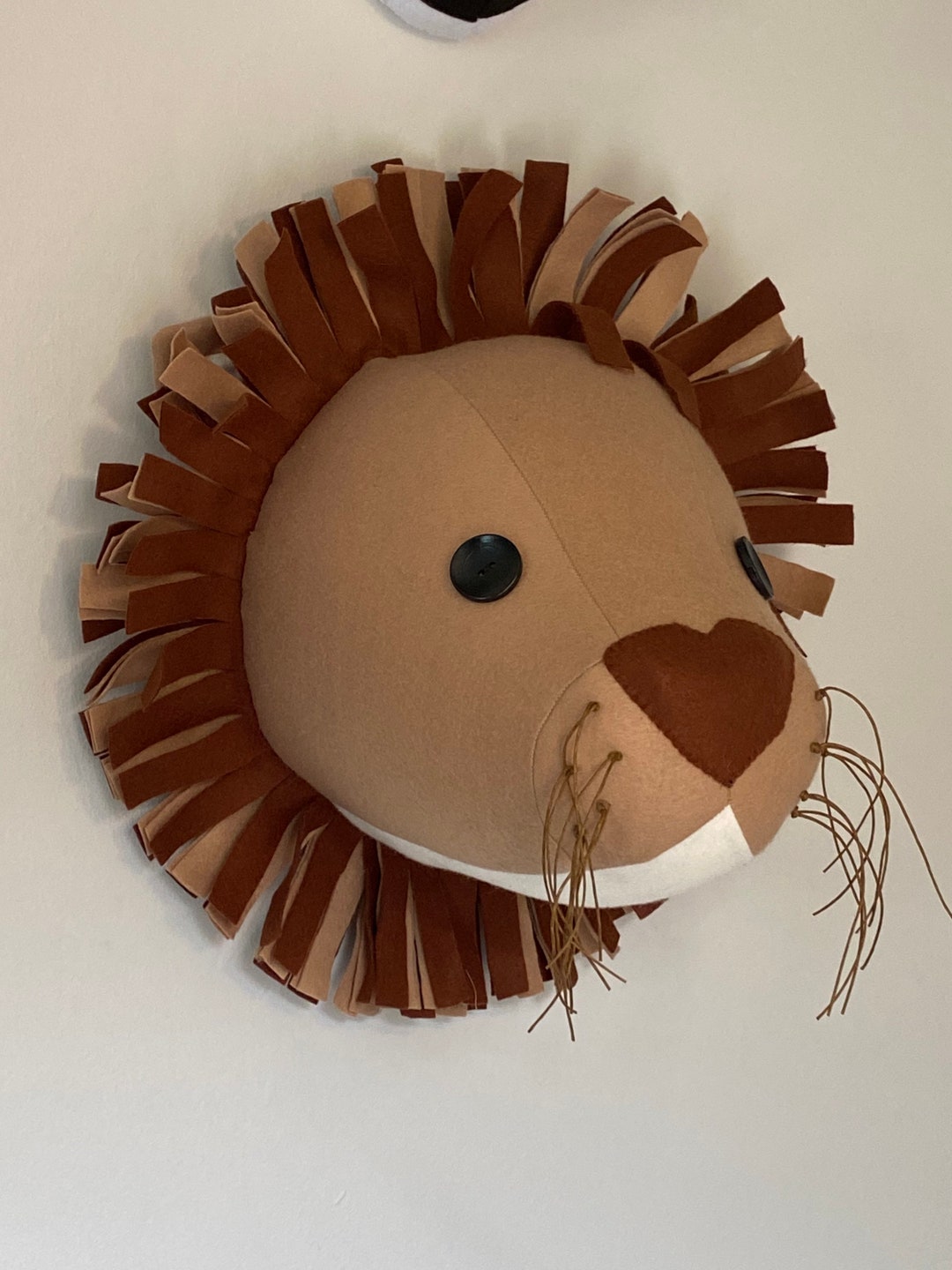 Simba Lion Animal Felt Wall Head - Etsy UK