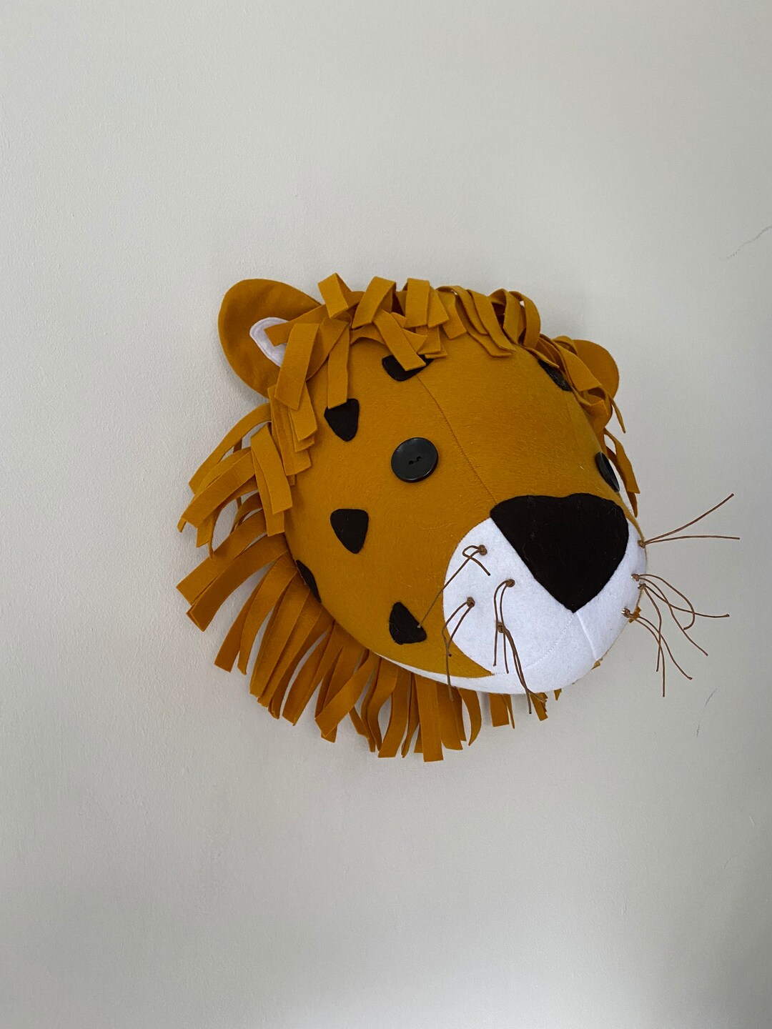 Amber The Leopard Felt Animal Wall Head - Etsy.de