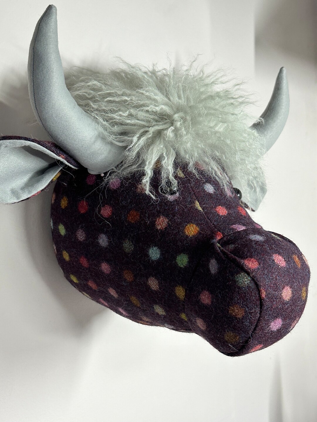 Wine Dotty the Abraham Moon Multi Spot Fabric Highland Cow - Etsy