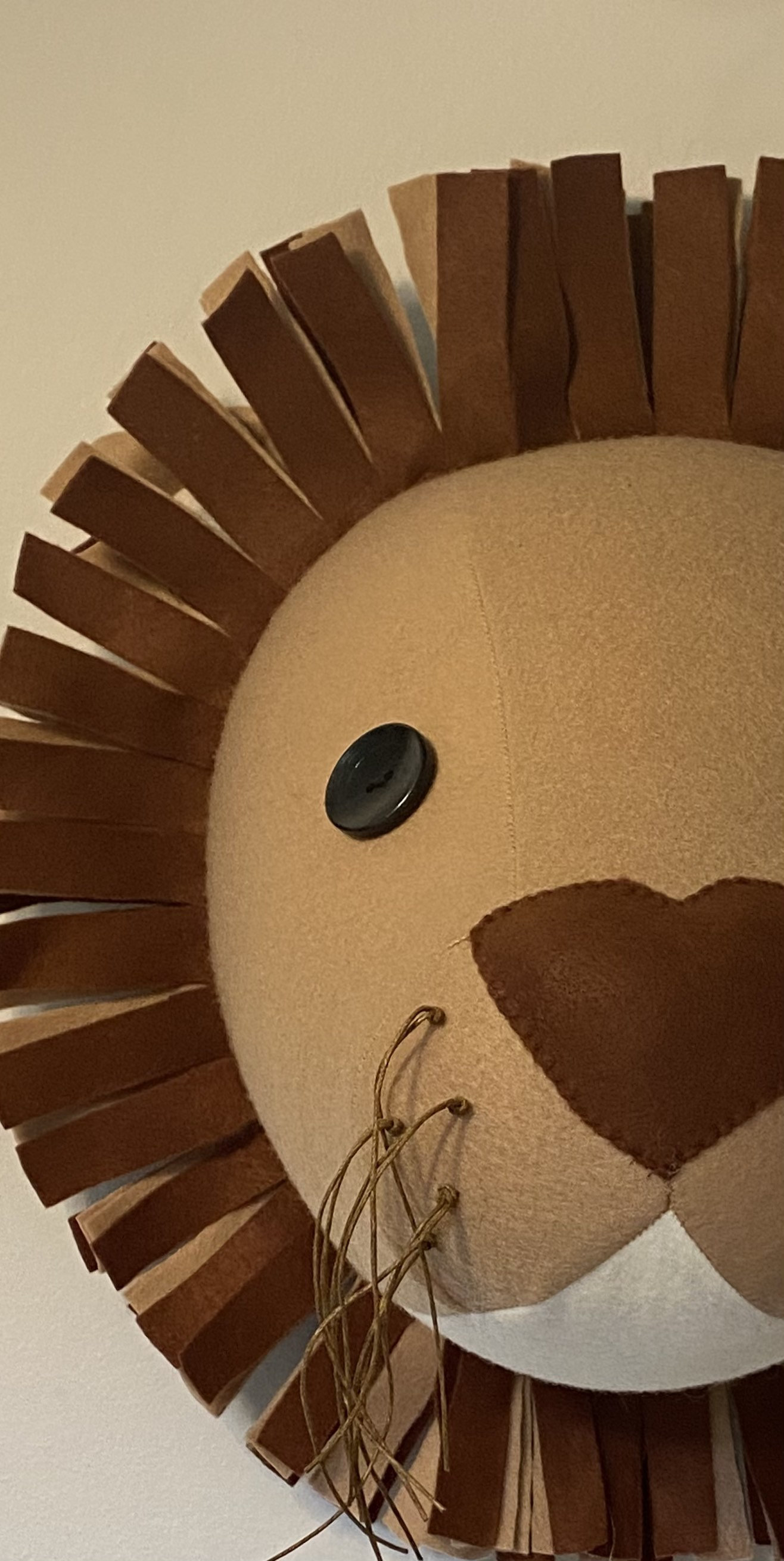 Simba Lion Animal Felt Wall Head - Etsy UK