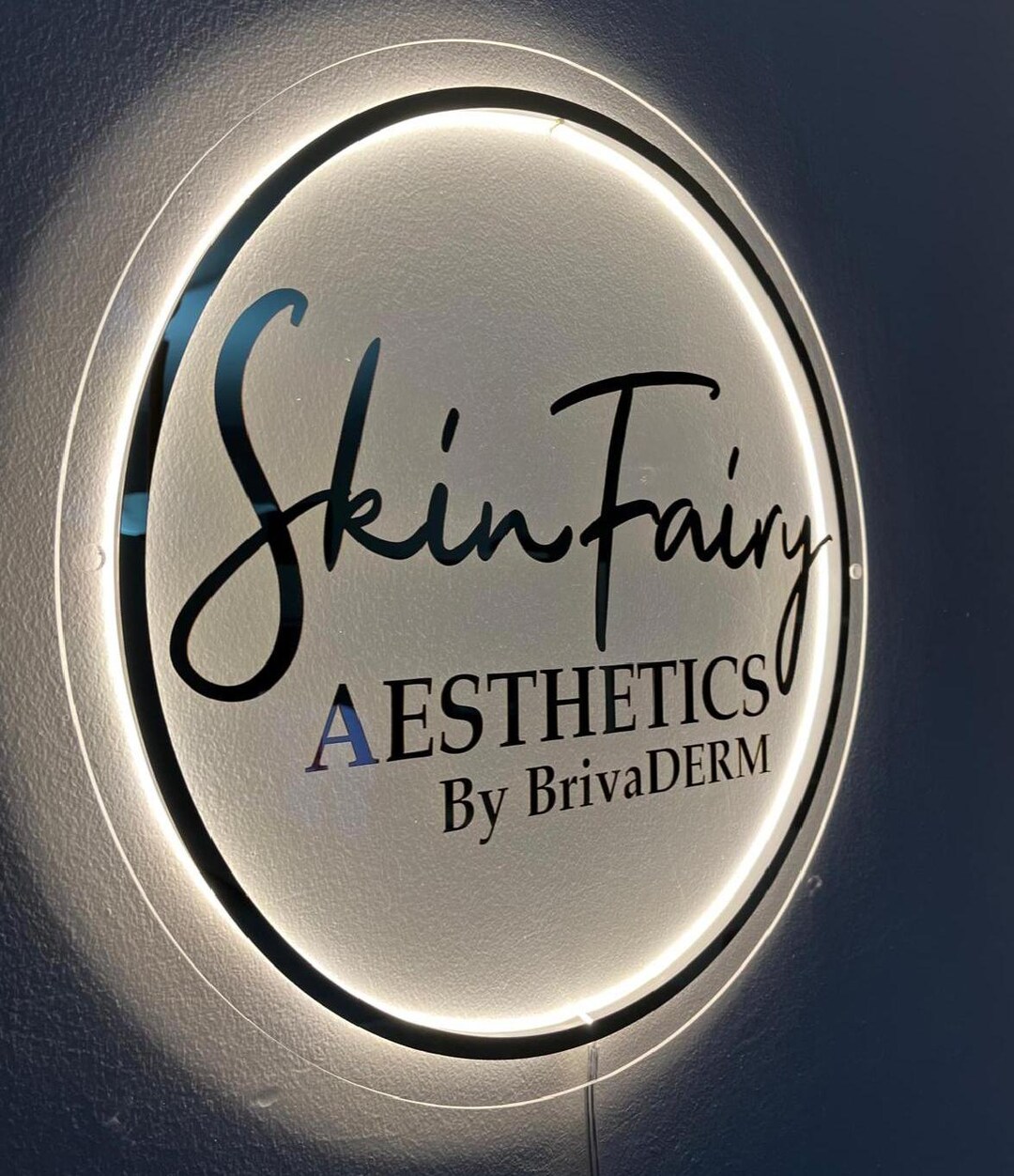 3D Acrylic Logo Sign, Custom Backlit Sign, Round Business Logo Sign ...