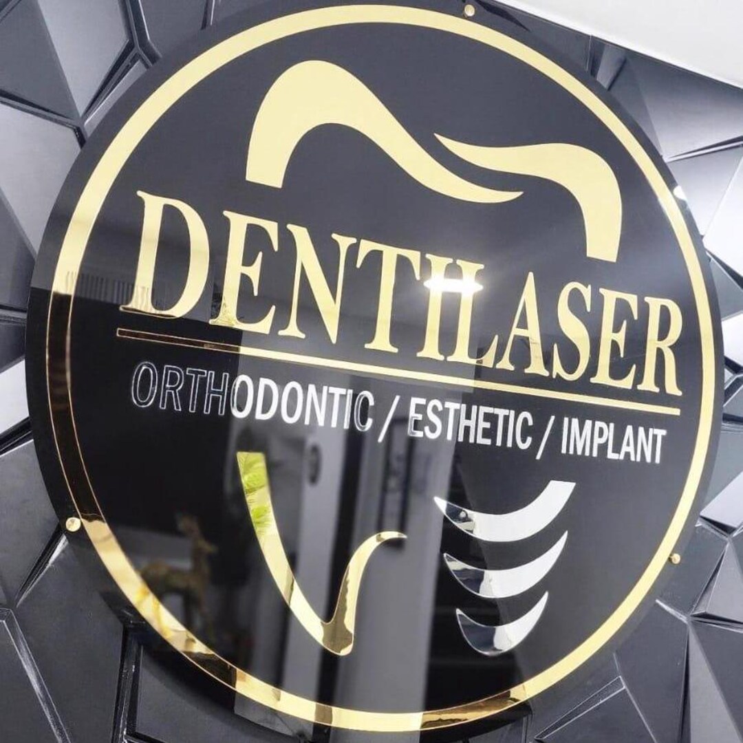 Custom Round Business Logo Sign, Black Laser Cut Signage for Office, 3D ...
