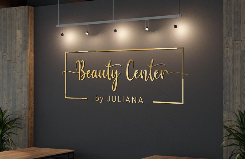 Custom Business Sign for Wall, Beauty Salon Logo Sign, 3D Laser Cut ...