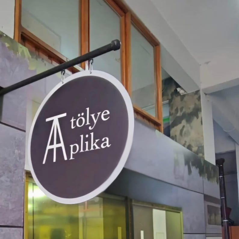 Custom Round Blade Sign, Storefront Outdoor Hanging Sign, Business Logo ...