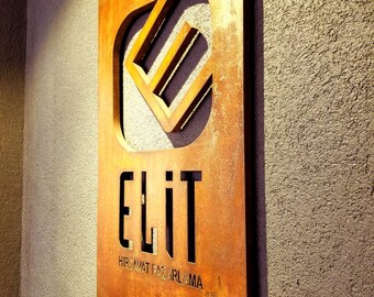 Rusted Steel Cut Sign - Etsy