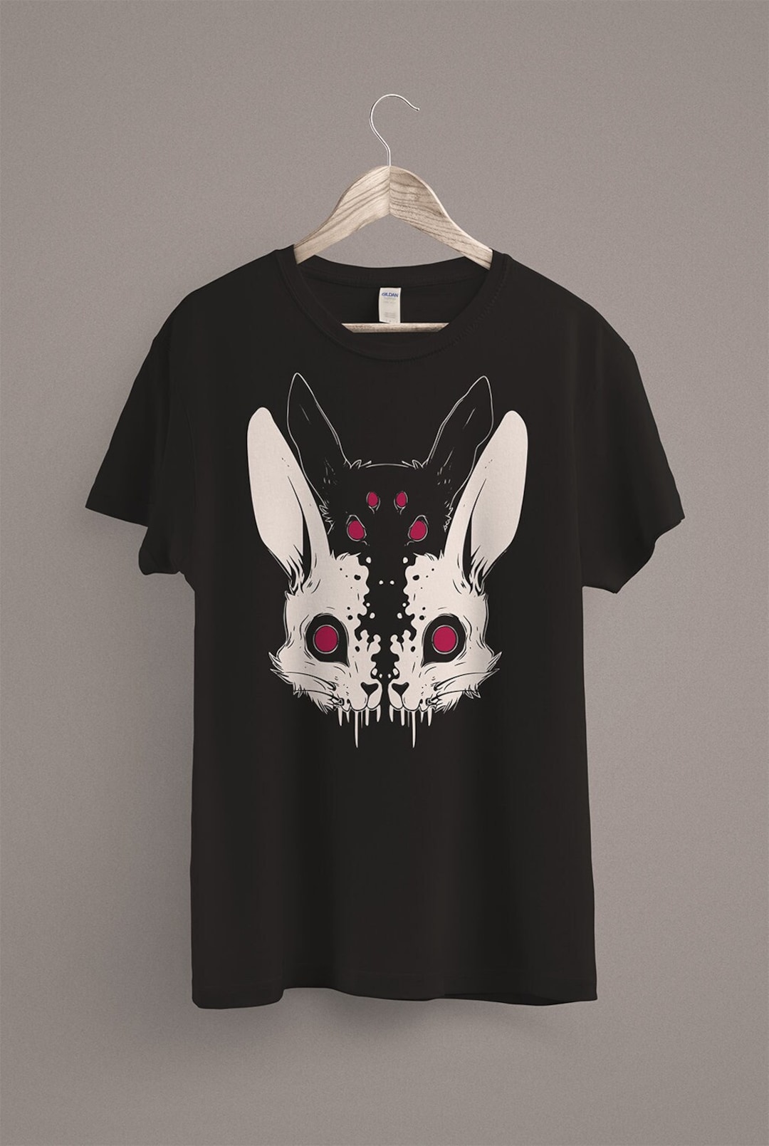 Creepy Cute Rabbit T-shirt Pastel Goth Soft Goth Aesthetic Edgy Grunge ...