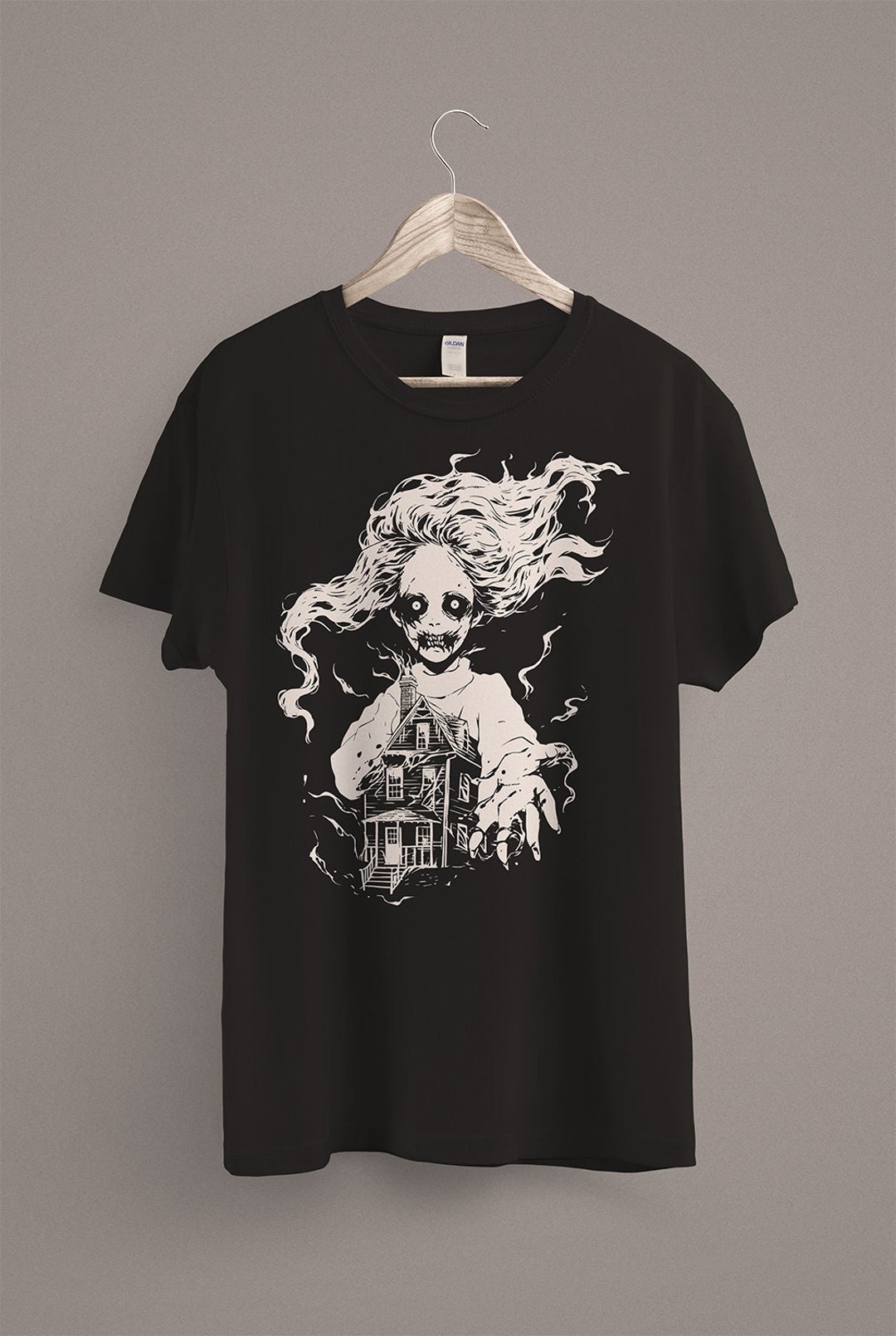 Ghost Haunted House T-shirt Halloween Shirt Spooky Season Clothing ...