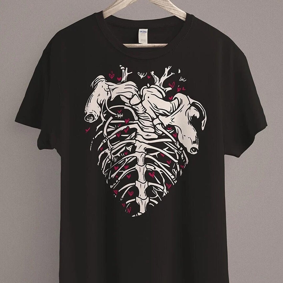 Creepy Cute Rib Cage T-shirt | Pastel Goth Skeleton Punk Shirt | Witch ...