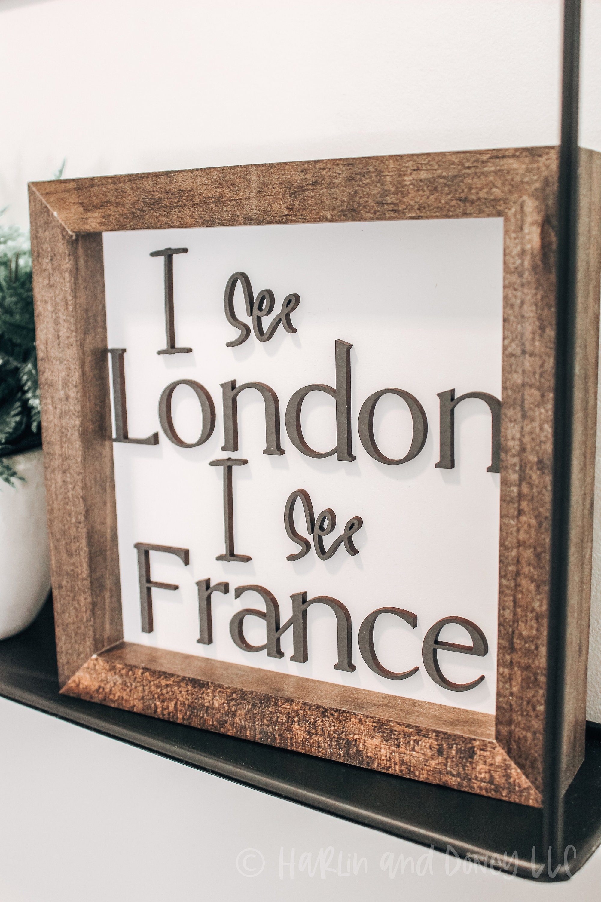 I See London I See France Mini Bathroom Sign Farmhouse - Etsy
