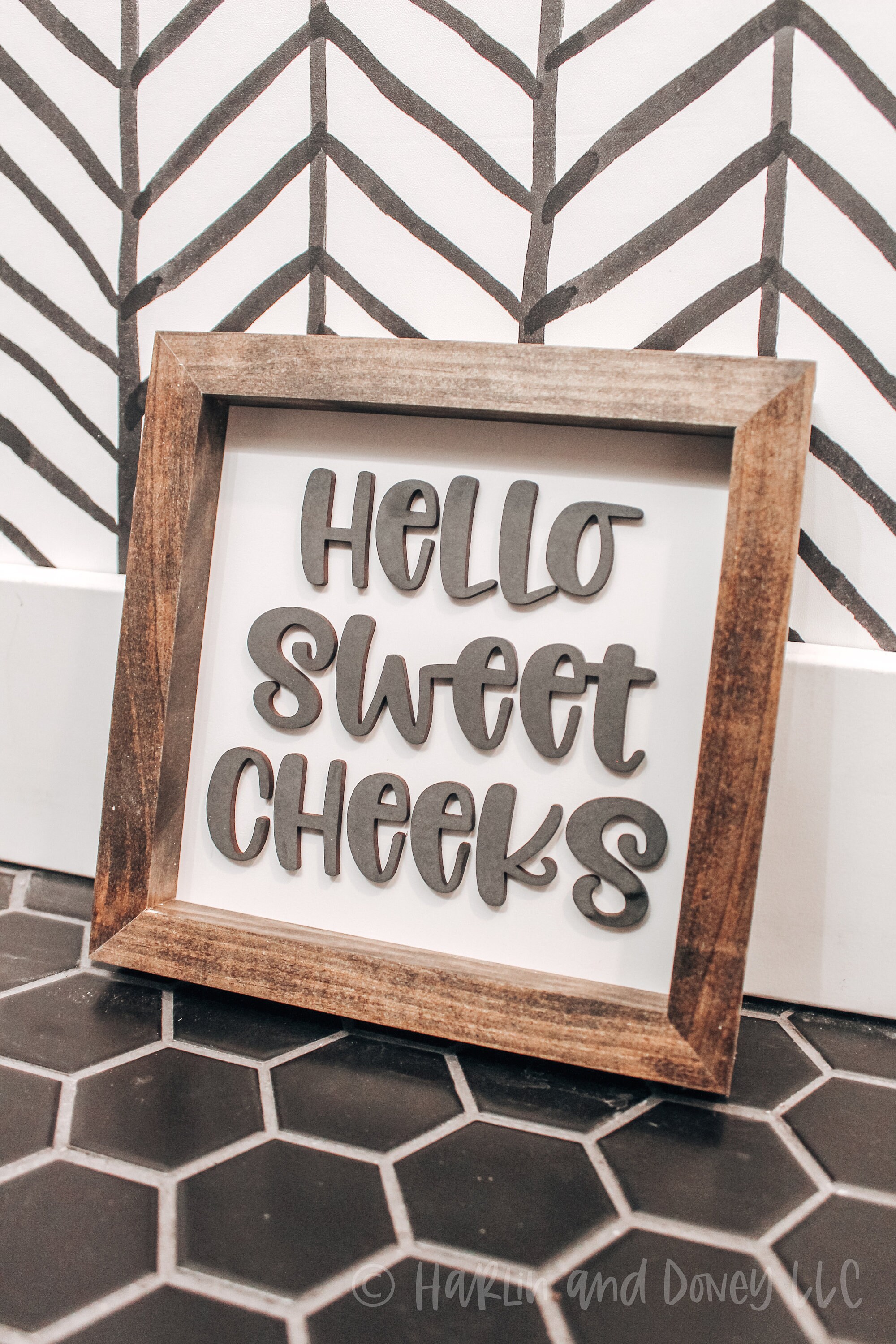 Hello Sweet Cheeks Bathroom Sign Farmhouse Bathroom Sign - Etsy