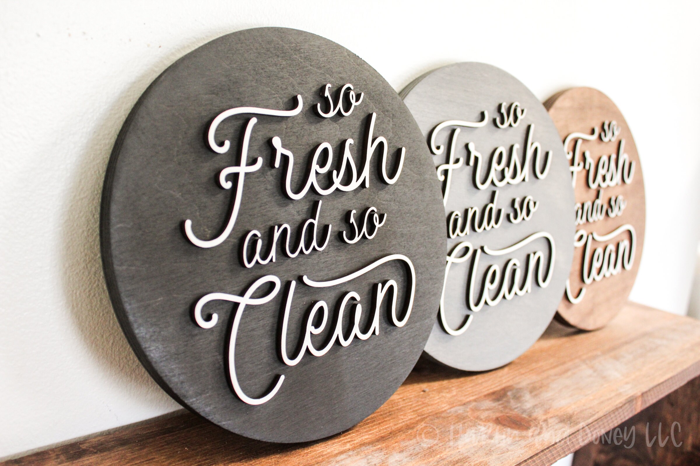So Fresh & so Clean Bathroom Sign Farmhouse Bathroom Sign - Etsy