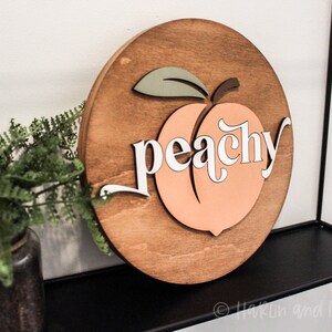 Peachy Sign, Bathroom Sign, Wood Sign, Modern, Farmhouse Bathroom Decor ...