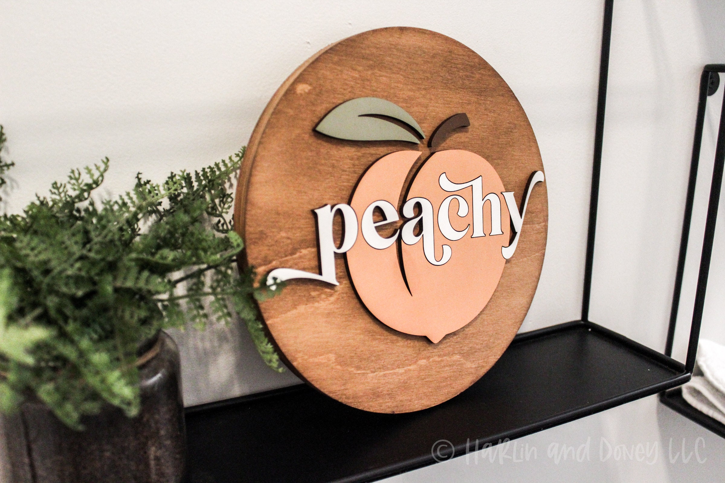 Peachy Sign Bathroom Sign Wood Sign Modern Farmhouse - Etsy