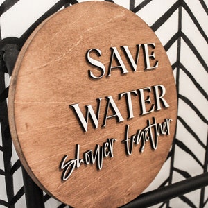 Save Water Shower Together Sign, Bathroom Sign, Farmhouse Bathroom ...