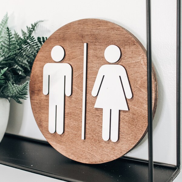 Bathroom Mini Sign - Etsy